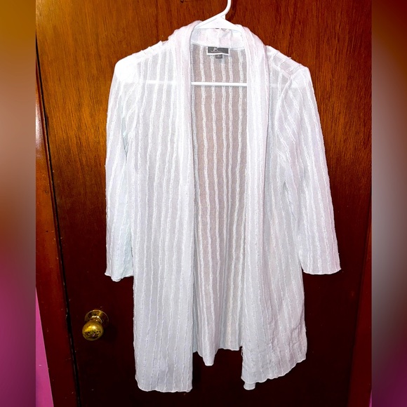 JM Collection | Sweaters | Jm Collection Womens Sheer White Kimono ...